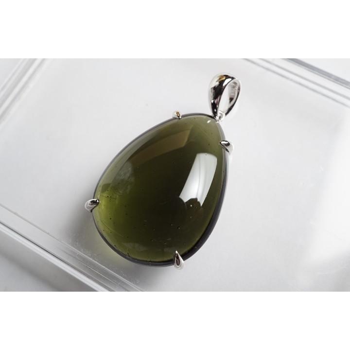 32.91ct特大モルダバイトペンダントトップ両面磨きタイプ 鑑別書付き :e33504:ギャラリーメイスン ヤフー店 - 通販 - Yahoo!ショッピング