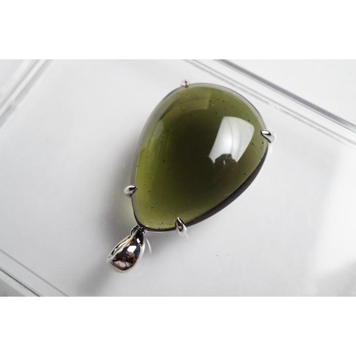 32.91ct特大モルダバイトペンダントトップ両面磨きタイプ 鑑別書付き :e33504:ギャラリーメイスン ヤフー店 - 通販 - Yahoo!ショッピング