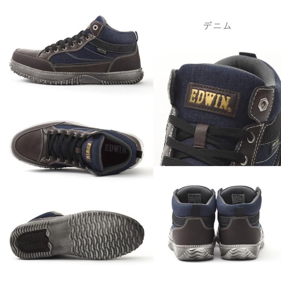 EDWIN（エドウィン） メンズ スニーカー EDM-3602 ミッドカット 超軽量 軽い 歩きやすい 4cm 防水 屈曲性 カジュアル 靴 シューズ : FOOT PLACE Yahoo ...