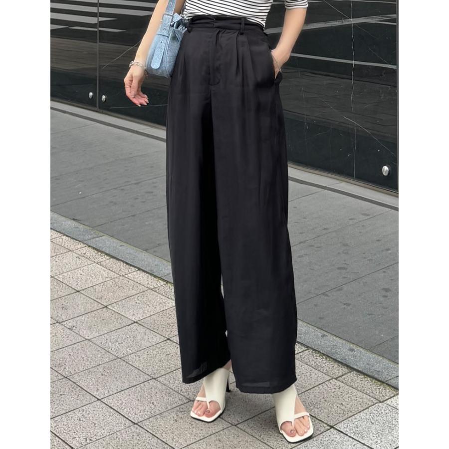 Re:EDIT タックパンツ レディース ワイド ルーズシルエット Re:EDIT タックパンツ レディース ワイド ルーズシルエット