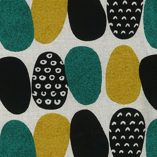 【綿麻キャンバス:UP-5692】【全3色】ドリアン柄とたまご型♪ コットンこばやし【メール便可】ハンドメイド/手芸/生地/布/う早この布 ...