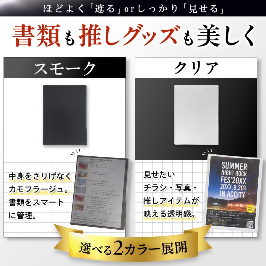 クリアファイル A4 クリアーホルダー 厚さ 0.7mm ポスター 表彰状 賞状ファイル 賞状入れ 厚手 硬い 書類整理持ち運び 推し活グッズ _厚手クリアファイル_ : ganbalzo ...