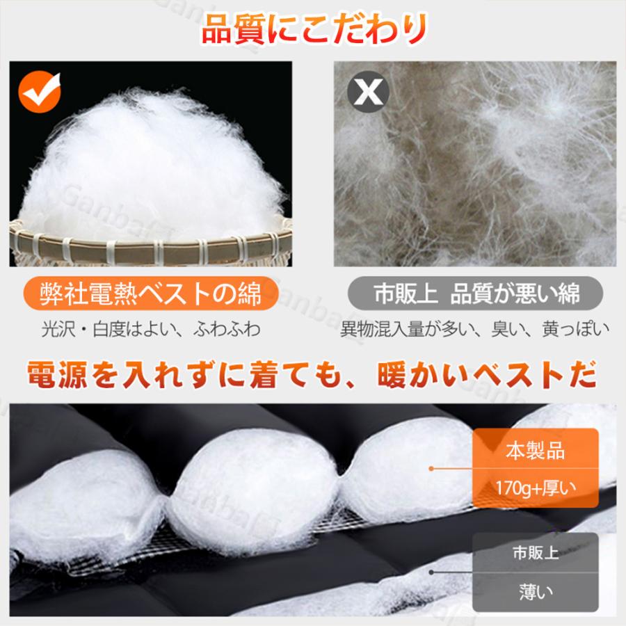 電熱ベスト バッテリー 日本製 繊維ヒーター 付き 21箇所発熱 発熱ベスト ヒーターベスト 速暖 レディース メンズ USB 電熱服 3段階調温 アウトドア 水洗い可能 : jr03 ...