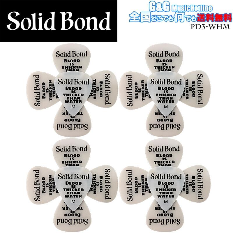 Solid Bond ピック ティアドロップ ホワイト ミディアム×20枚 Teardrop Pick 3 White Medium PD3-WHM ソリッドボンド : G&G MUSIC ...