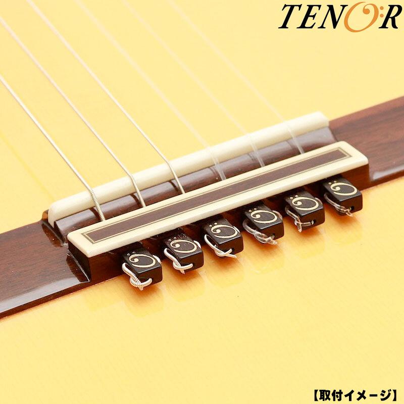 テナー クラシックギター用ストリングタイ 6個セットブラック TENOR String Tie for classic guitar TST ...