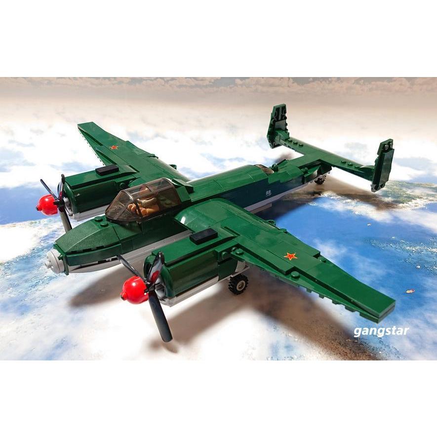 レゴ LEGO ブロック 互換 飛行機 戦闘機 爆撃機 ソビエト Tu-2 バット (急降下)爆撃機 ミリタリーブロック模型 国内より発送 ...