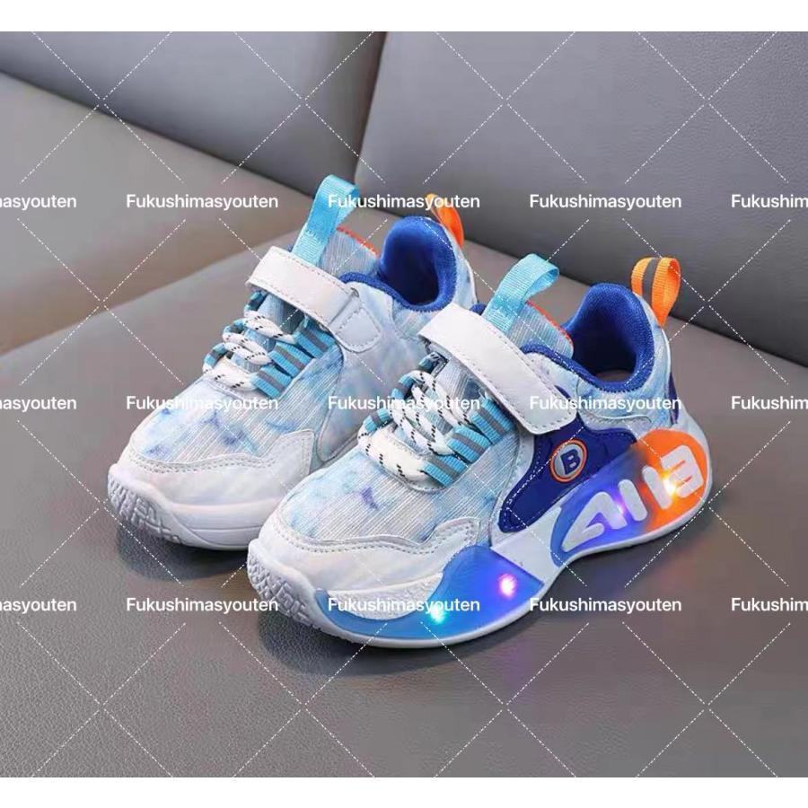 光るシューズ 光る靴 キッズ 子供 男 女 スニーカー 男の子 女の子 運動靴 ライトシューズ スリッポン シューズ 軽量 通気 疲れにくい ...