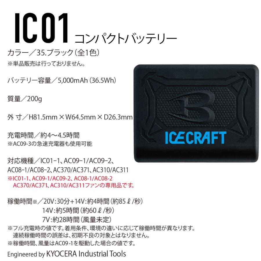 [2025SS] IC101S アイスクラフト (ペルチェ) フルセット バートル BURTLE 春 夏 ICECRAFT 2025年モデル ペルチェ ペルチェベスト ベスト アイスベスト ...
