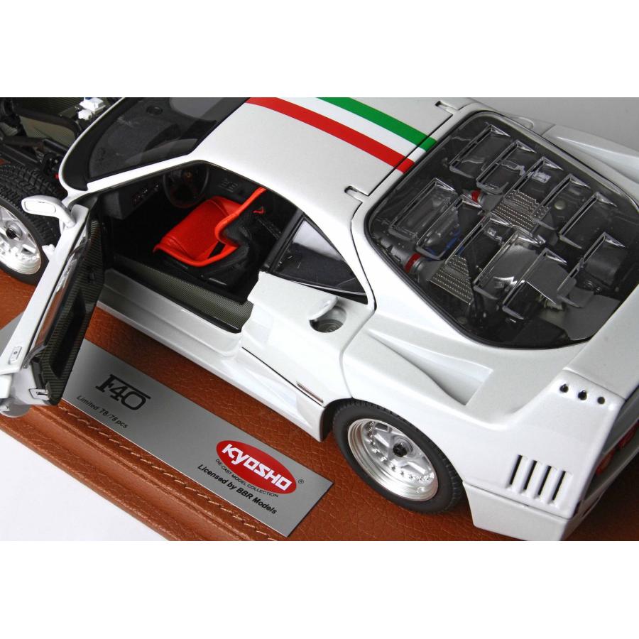 ＜予約品＞ BBR 京商 1/18 Ferrari F40 メタリックホワイト トリコロールライン フェラーリ ダイキャスト製 :ks004:Garage FORZA - 通販 - Yahoo ...