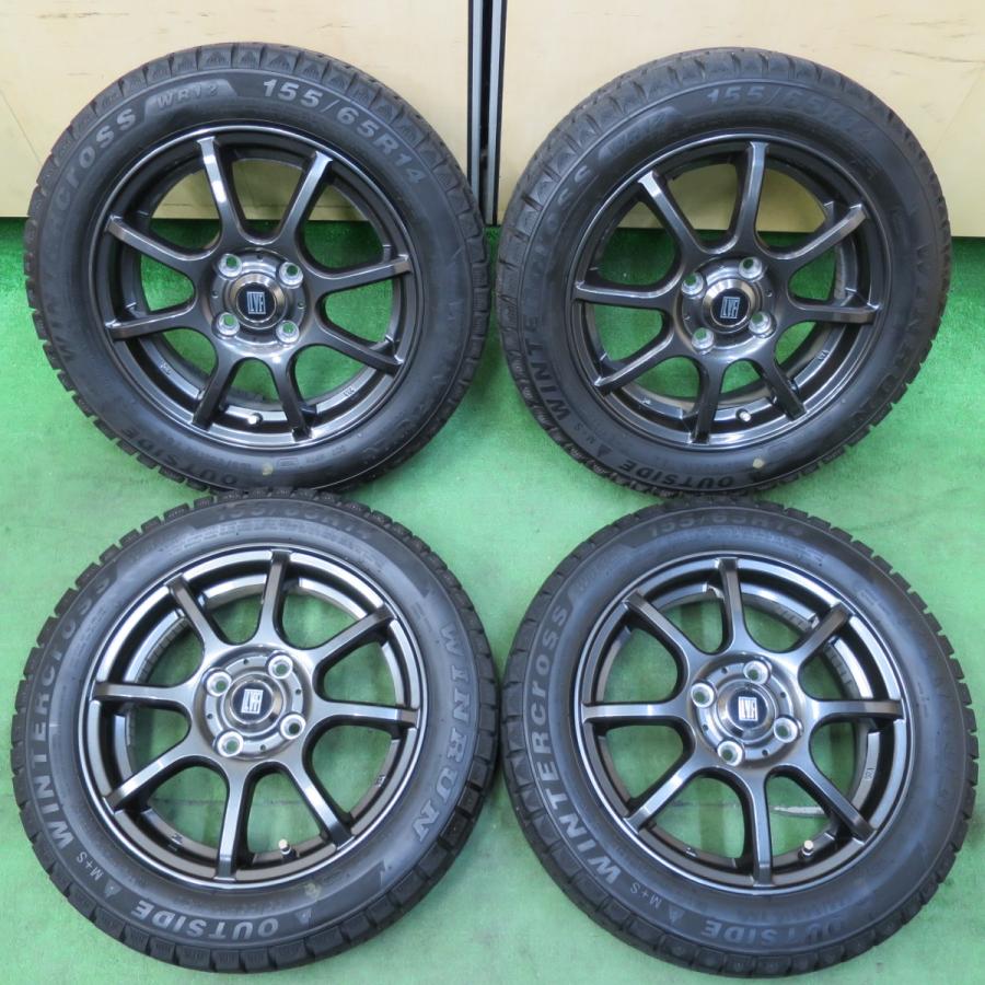 [送料無料] バリ溝！20年！キレイ！8.5分★スタッドレス 155/65R14 ウィンラン WINTERCross WR12 LVF-2 ...
