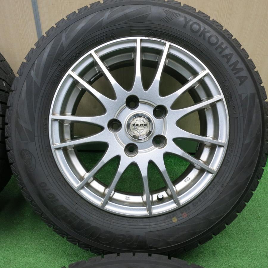 [送料無料]バリ溝 21年 綺麗 ほぼ10分★スタッドレス 195/65R15 ヨコハマ アイスガード iG70 ZACK JP-104 MONZA ザック 15インチ PCD114.3/5H ...
