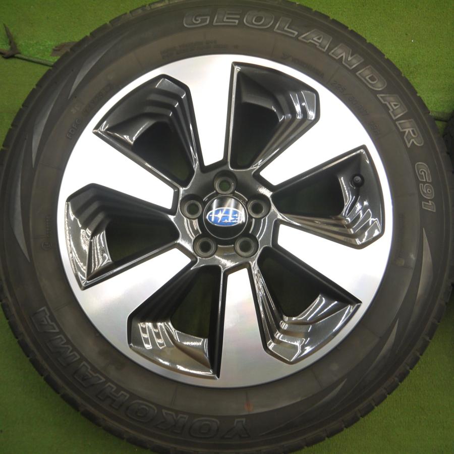 *送料無料* バリ溝！キレイ！9分★スバル SJ フォレスター 純正 225/60R17 ヨコハマ ジオランダー G91 17インチ PCD100/5H★4031205Hノ : ガレージゲット ...