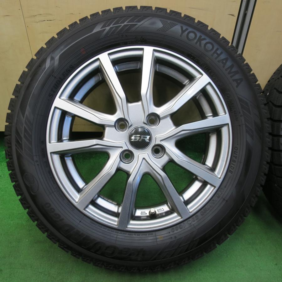 [送料無料] バリ溝！22年！キレイ！9.5分★スタッドレス 185/65R15 ヨコハマ アイスガード iG60 STRANGER ストレンジャー 15インチ PCD100/4H ...