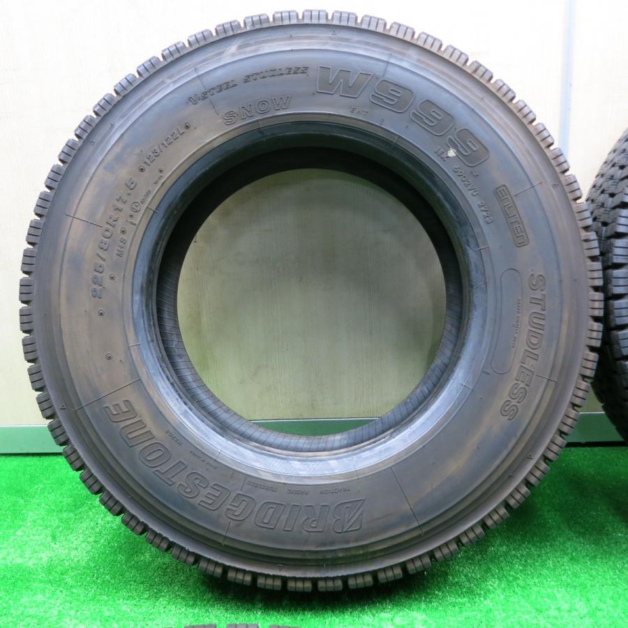 *送料無料* バリ溝！23年！9.5分★トラック タイヤ 225/80R17.5 123/122L スタッドレス ブリヂストン W999 17.5インチ★4072003NJスタ : ガレージ ...