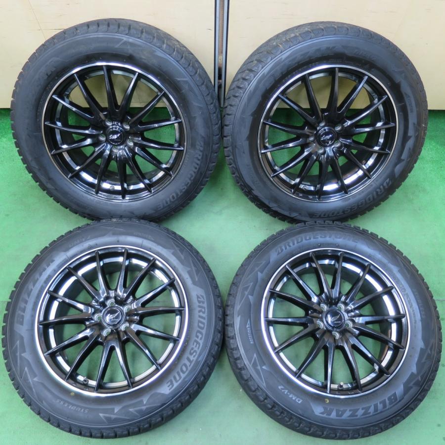 [送料無料] バリ溝！9分★XV 等 225/60R17 スタッドレス ブリヂストン ブリザック DM-V2 MANARAY SPORT マナレイスポーツ 17インチ PCD100/5H ...