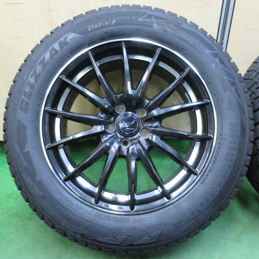 [送料無料] バリ溝！9分★XV 等 225/60R17 スタッドレス ブリヂストン ブリザック DM-V2 MANARAY SPORT マナレイスポーツ 17インチ PCD100/5H ...
