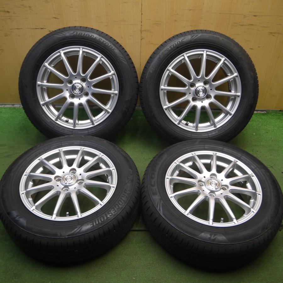 *送料無料* バリ溝！22年！キレイ！9.5分★185/65R15 ブリヂストン エコピア NH200C JOKER weds ジョーカー 15インチ PCD100/4H★4020601Hノ ...
