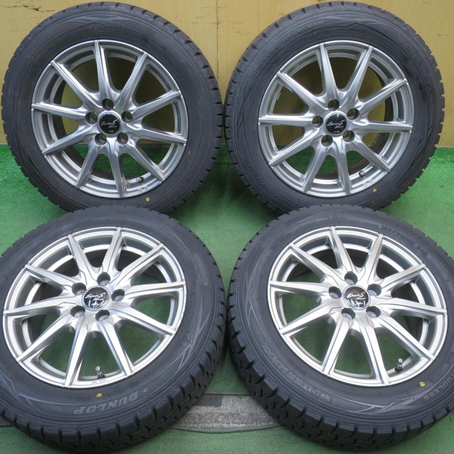 バリ溝！9.5分★シエンタ 等 185/60R15 スタッドレス ダンロップ ウインターマックス WM01 Euro-S Stream MiD 15インチ PCD100/5H ...