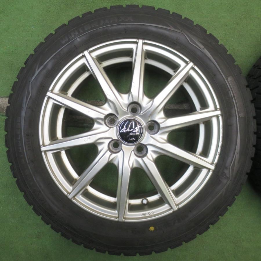 バリ溝！9.5分★シエンタ 等 185/60R15 スタッドレス ダンロップ ウインターマックス WM01 Euro-S Stream MiD 15インチ PCD100/5H ...