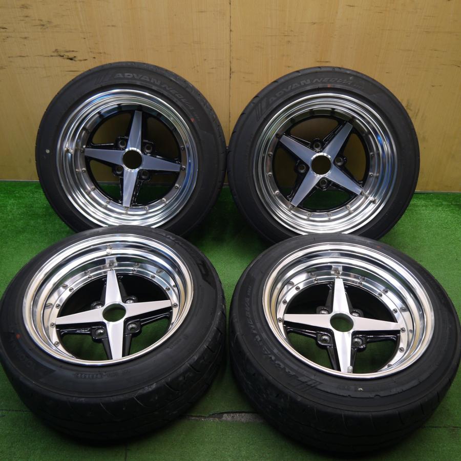 キレイ！22年★AE86 等 WORK EQUIP 01 185/55R15 ヨコハマ アドバン NEOVA AD09 ワーク エクイップ ...