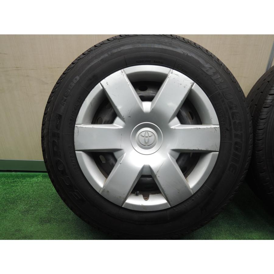 [送料無料]バリ溝！19年！ほぼ10分★トヨタ 200系 ハイエース 純正 スチール 185/75R15 106/104L ブリヂストン エコピア R680 PCD139.7/6H ...