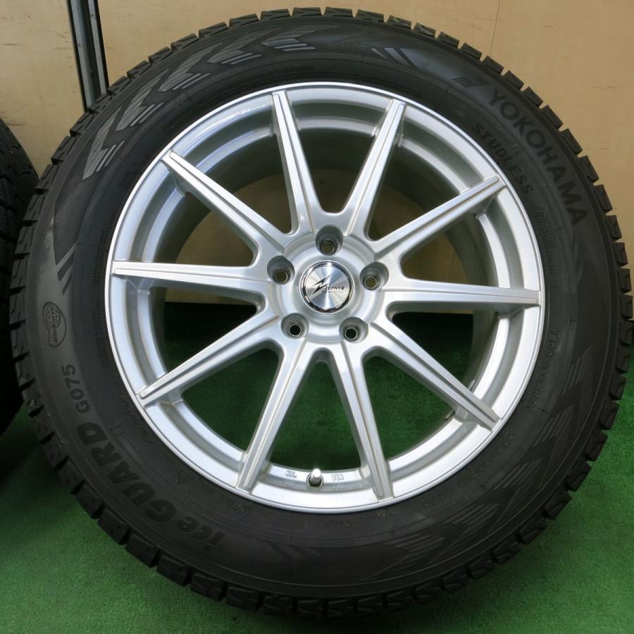 *送料無料* バリ溝！21年！キレイ！9.5分★スタッドレス 235/60R18 ヨコハマ アイスガード G075 ZEPHYR ゼファー ...