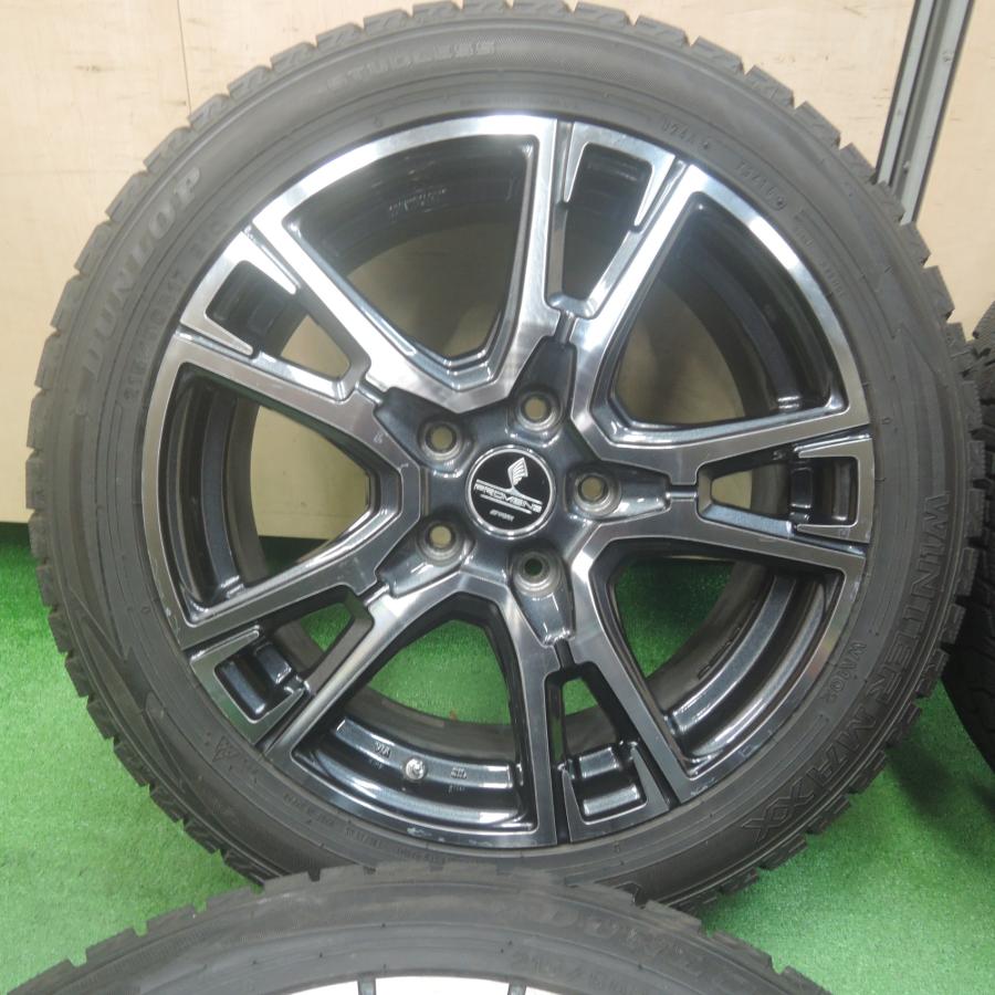 *送料無料*バリ溝！9.5分★WORK PROMISING STYLE 4S 215/50R17 スタッドレス ダンロップ ウインターマックス WM02 ワーク PCD114.3/5H ...