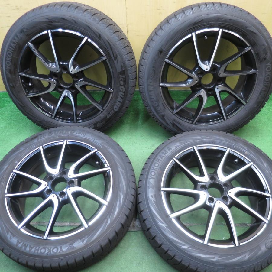 バリ溝！23年！9.5分★ベンツ 等 EUROFORSCH H844 215/60R18 スタッドレス ヨコハマ アイスガード iG70 18 ...