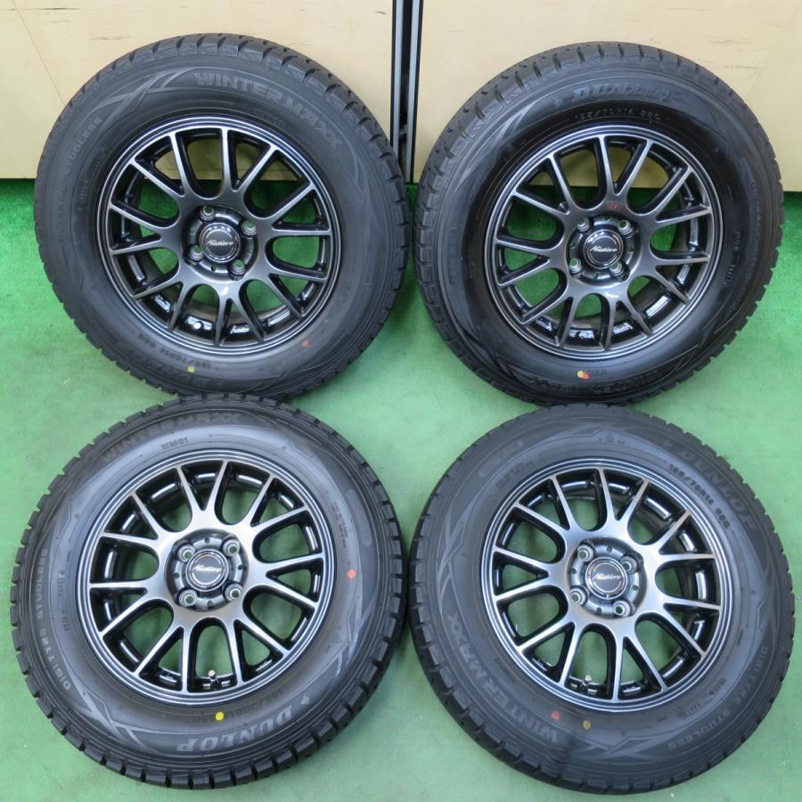 [送料無料] バリ溝！キレイ！ほぼ10分★スタッドレス 185/70R14 ダンロップ ウインターマックス WM01 Mistiere ミス ...