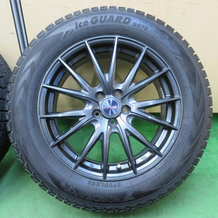 [送料無料] バリ溝！キレイ！9分★スバル XV 等 225/60R17 スタッドレス ヨコハマ アイスガード G075 VELVA ...
