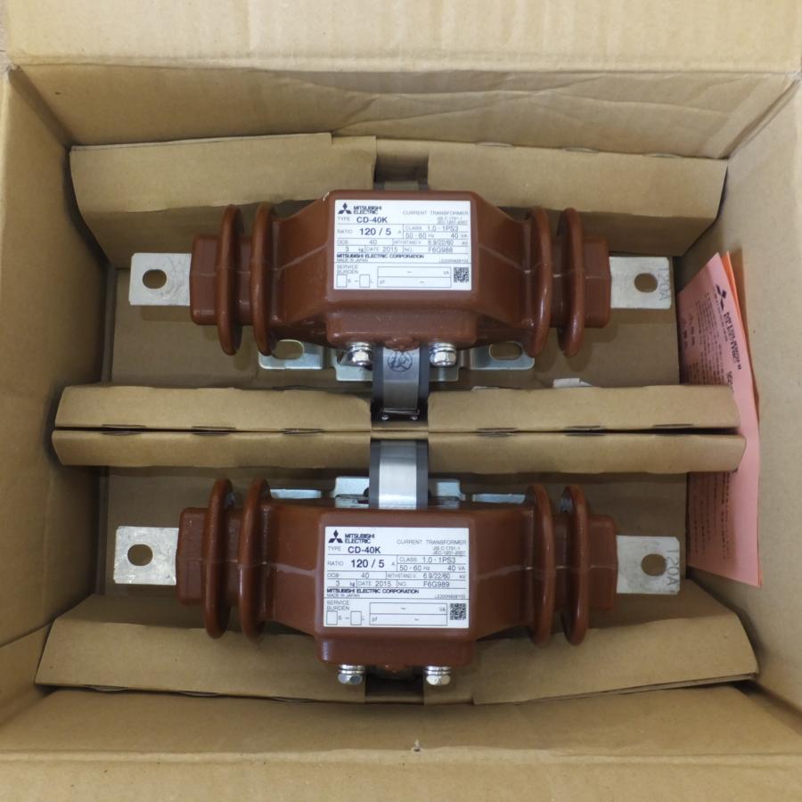 [送料無料] 未使用★三菱電機 MITSUBISHI 計器用変成器 変流器 電力管理用計器 CD-40K RATIO 120/5A 2個入★ ...