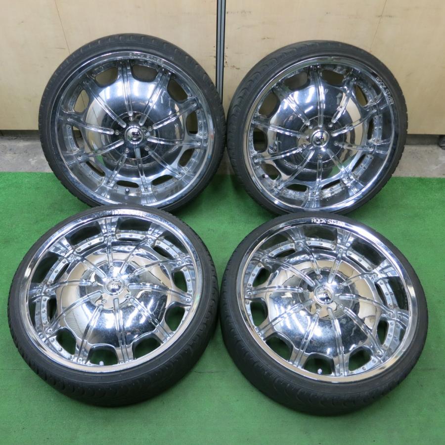 *送料無料* バリ溝！9分★ROCK STXRR ロックスター ROCK STARR 235/30R22 ネクセン N3000 22インチ PCD120 114.3/5H マルチ★ ...
