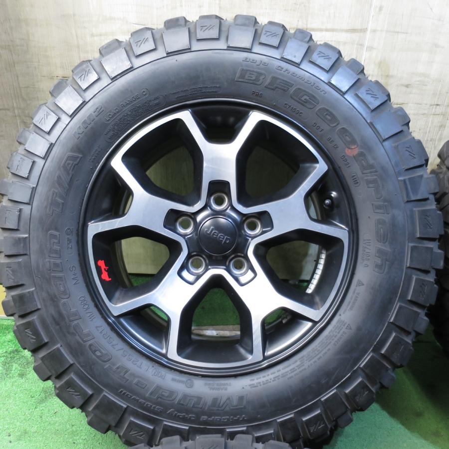 *送料無料* キレイ★ジープ ラングラーアンリミテッド ルビコン 純正 255/75R17 BFグッドリッチ Mud-Terrain T/A KM2 PCD127/5H★4031902クノ ...