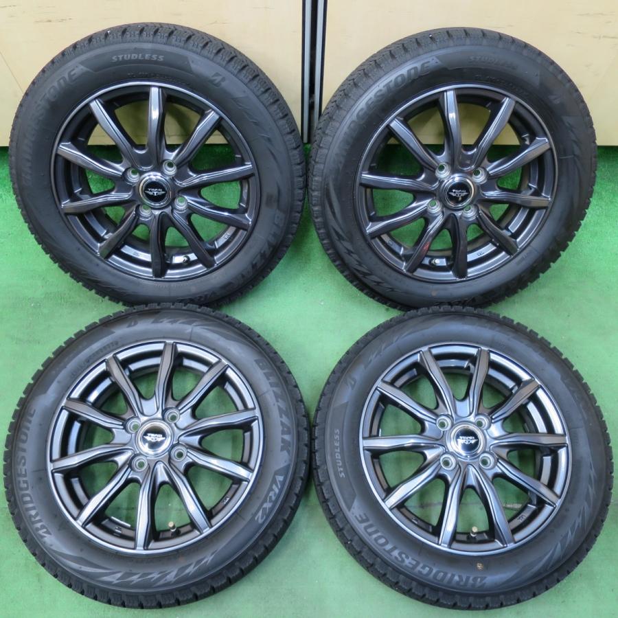 [送料無料] バリ溝！22年！キレイ！9分★スタッドレス 155/65R14 ブリヂストン ブリザック VRX2 TEAD テッド 14インチ PCD100/4H★5010606イス ...
