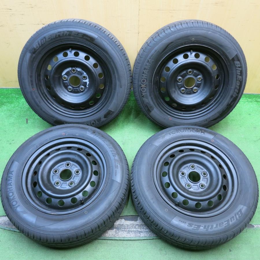 バリ溝！23年！9分★195/65R15 ヨコハマ BluEarth-ES ES32 スチール ホイール 15インチ ブルーアース ...