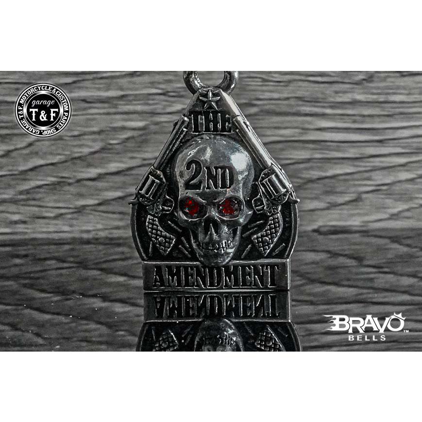 Bravo Bells(ブラボーベル) The 2nd Amendment Diamond Keychain(アメリカ合衆国憲法・修正第2条 ...