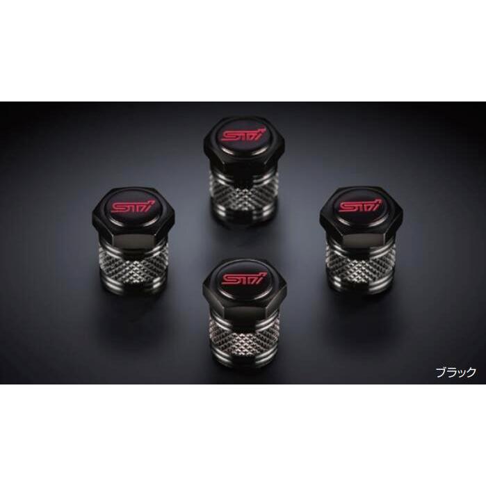 SUBARU スバル 純正 アクセサリー パーツ IMPREZA インプレッサ STI バルブキャップセット ST28102Z2000 ...