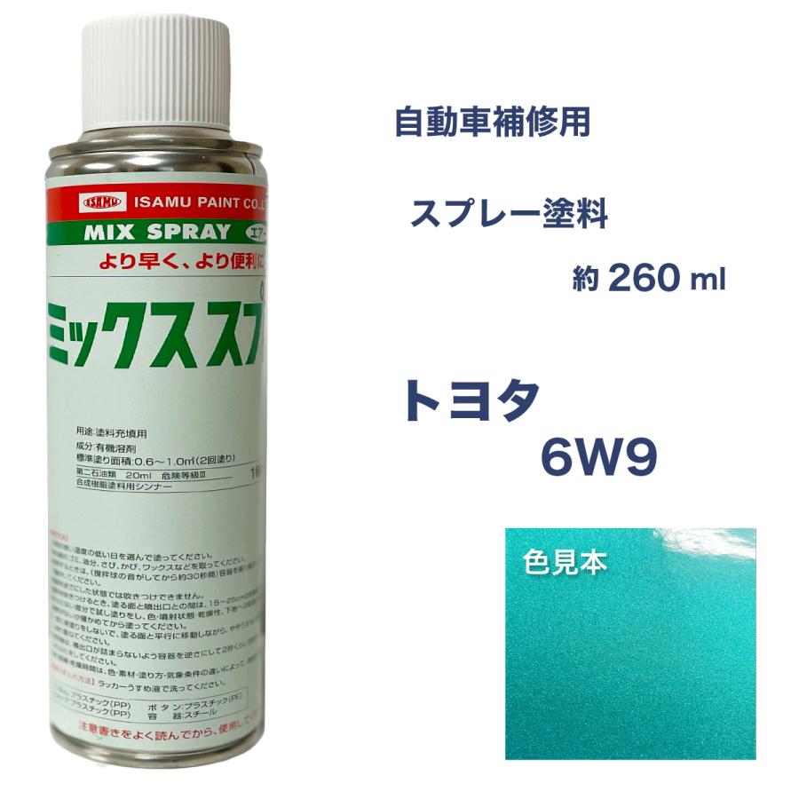 トヨタ6W9 スプレー塗料 約260ml 脱脂剤付き 補修 6W9 : ガレージヌクイ - 通販 - Yahoo!ショッピング