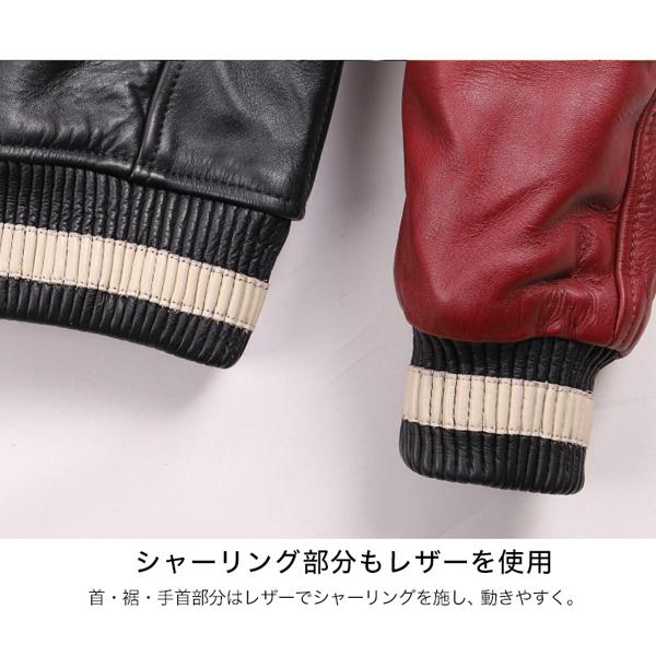 デグナー 19WJ-17 レザージャケット DEGNER 19WJ17 LEATHER JACKET BLACK/RED 本革 牛革 プロテクター付 :degner-19wj17:Garage ...