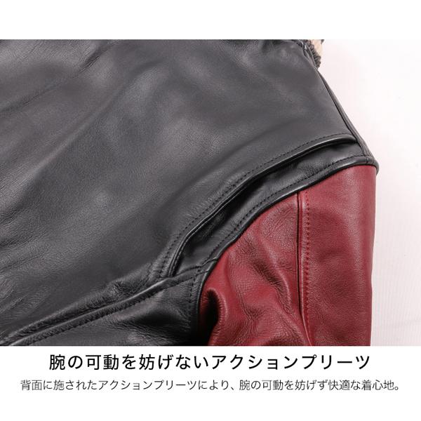 デグナー 19WJ-17 レザージャケット DEGNER 19WJ17 LEATHER JACKET BLACK/RED 本革 牛革 プロテクター付 :degner-19wj17:Garage ...