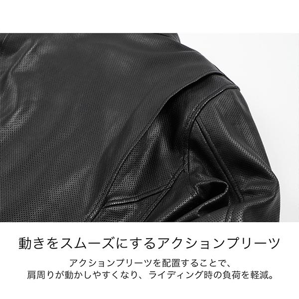 デグナー 23SJ-4 メッシュレザージャケット MESH LEATHER JACKET 本革 牛革 パンチング メッシュ DEGNER : degner-23sj4 : Garage R30 ...