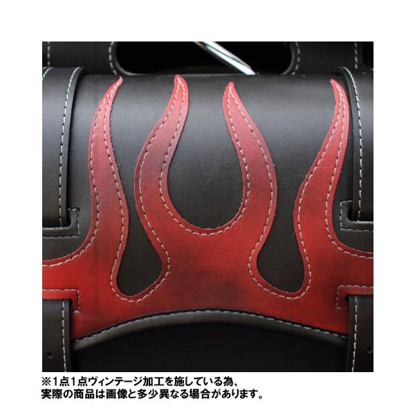 DEGNER デグナー NB-1FV ナイロンサドルバッグ ヴィンテージファイア NB1FV NYLON SADDLEBAG VINTAGE FIRE フレイムス サイドバッグ ...