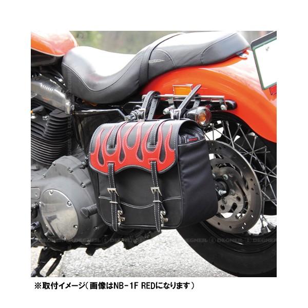 DEGNER デグナー NB-1FV ナイロンサドルバッグ ヴィンテージファイア NB1FV NYLON SADDLEBAG VINTAGE FIRE フレイムス サイドバッグ ...