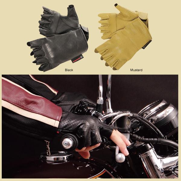 デグナー TG-31MH メッシュレザーハーフグローブ MESH LEATHER HALF GLOVES TG31MH 本革 バイク用 レザー DEGNER :degner-tg31mh ...