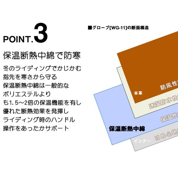 DEGNER デグナー WG-11 ウインターグローブ WINTER GLOVE 牛革 透湿防水フィルム レザーグローブ 冬用 グローブ : Garage R30 - 通販 - Yahoo ...