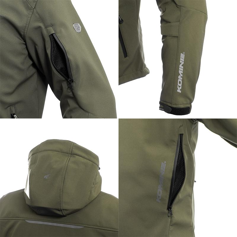 コミネ KOMINE JK-5792 プロテクトソフトシェルウィンターパーカ IFU 5XLB 6XLB バイク用 07-5792 JK5792 防風 プロテクター リフレクター 大きいサイズ ...