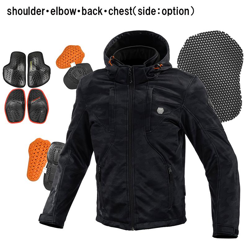 コミネ KOMINE JK-6024 プロテクトソフトシェルシステムパーカ 5XLB バイク用 07-6024 JK6024 防風 プロテクター リフレクター 大きいサイズ : Garage ...