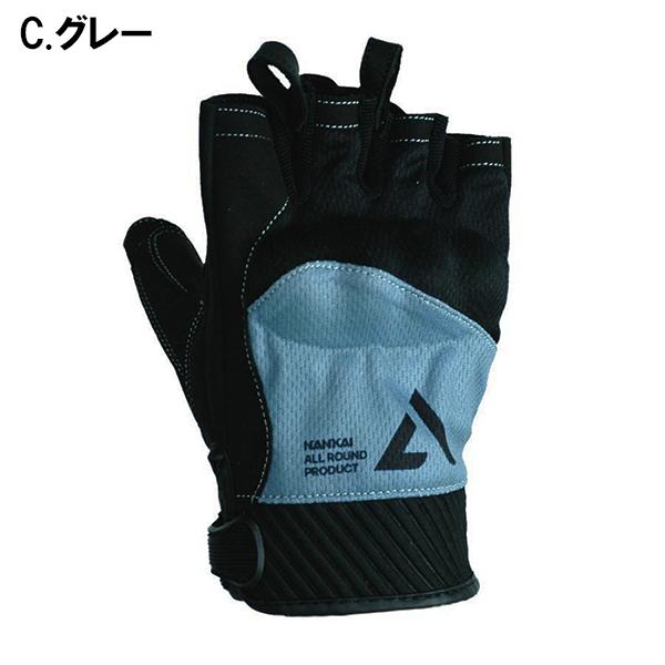 NANKAI ナンカイ SDG-7061 ハーフフィンガーグローブ グレー SDG7061 春夏秋 バイク 南海部品 : Garage R30 ...