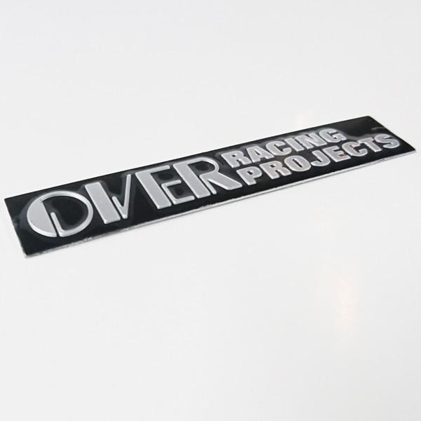 OVER RACING アルミプレート ステッカー耐熱 黒/銀 オーバーレーシング エンブレム スイングアームにも : Garage R30 ...