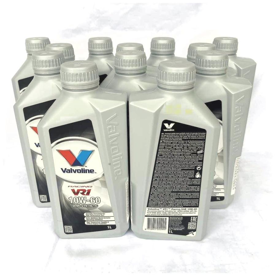 Philips ヨーロッパ製造品 Valvoline バルボリン VR1 Racing レーシング エンジンオイル 10W-60 部分合成油 A3/B4 873338 1Lボトル×12本入り ...